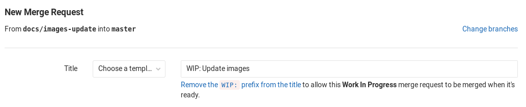 Work in progress merge requests · Merge requests · Project · User · Help · GitLab